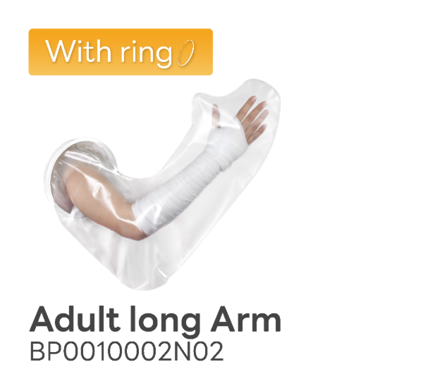 Waterproof Cast & Bandage protector With Ring for Adult long arm
