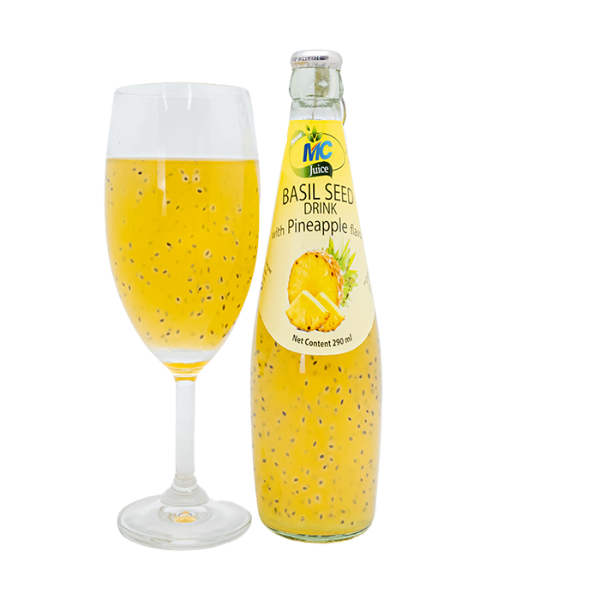 Basil seed add fruit flavorin bottle