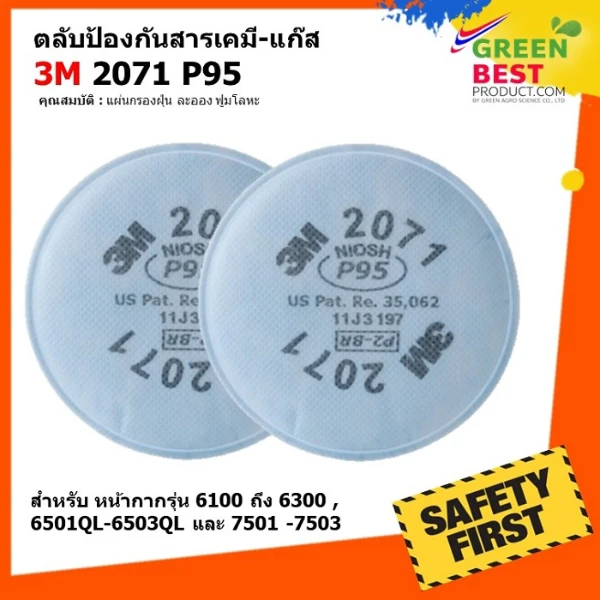 ตลับกรองป้องกันสารเคมี-แก๊ส 3M 2071