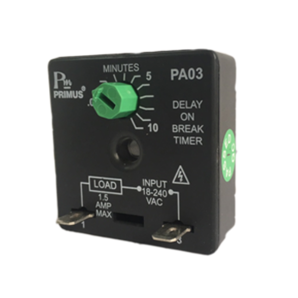 Delay On Break Timer เป็นอุปกรณ์ Switch หน่วงเวลาหลังจากหยุดจ่ายไฟ (Delay On Break Timer) เหมาะสำหรั