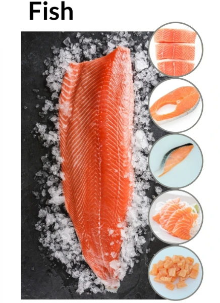 Frozen atlantic fish fillet