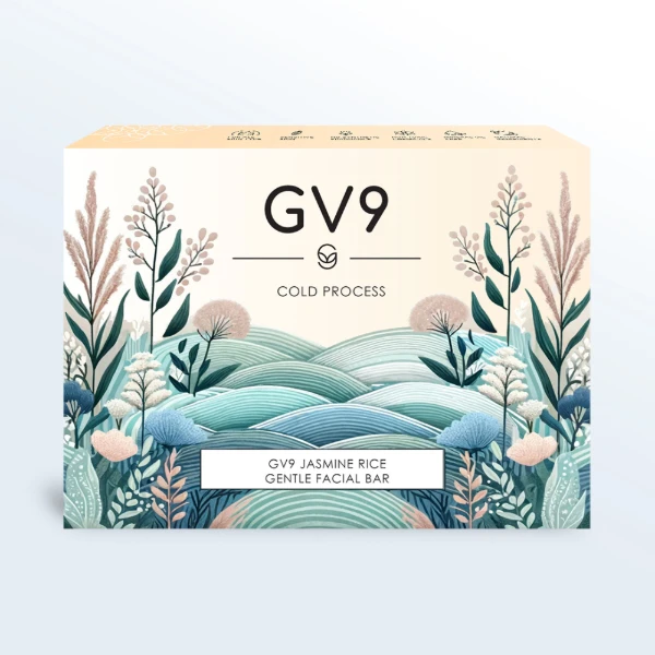 GV9 JASMINE RICE GENTLE FACIAL BAR (สบู่ล้างหน้าข้าวหอมมะลิออร์แกนิค สูตรอ่อนโยน )